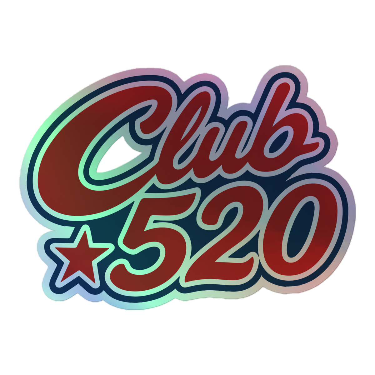 Club 520 Star Holographic Sticker